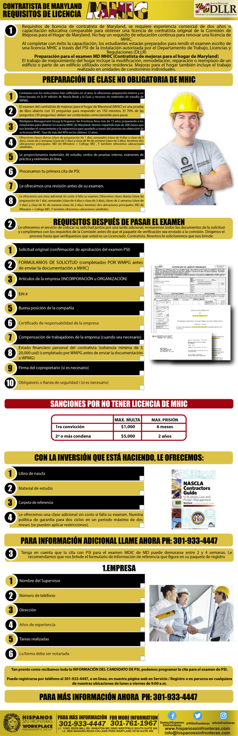 Licence MHIC – Workplace Management Group